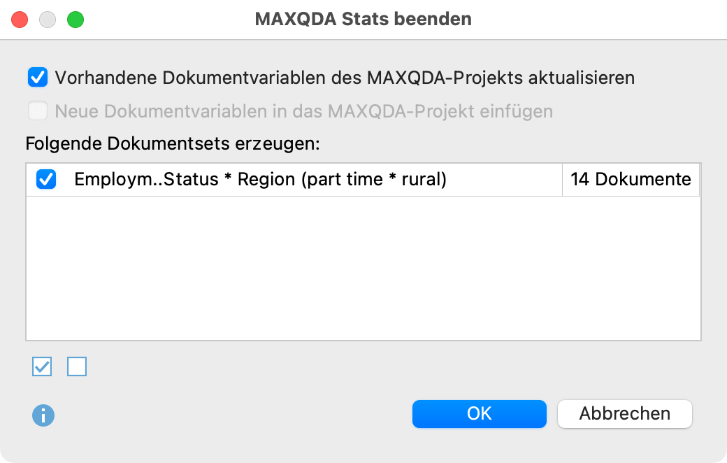 Kreuztabellen - MAXQDA - MAXQDA