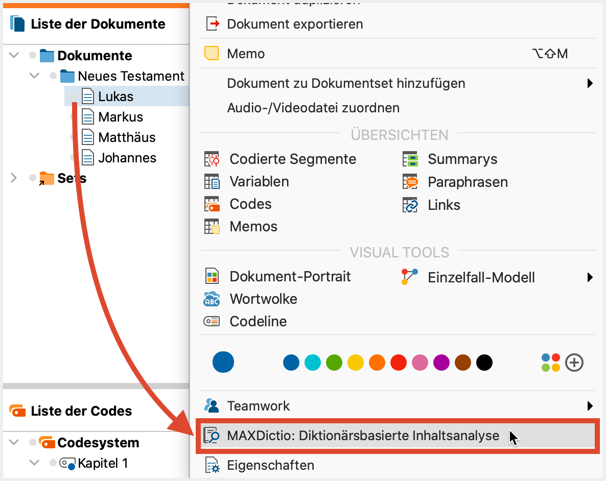 Häufigkeiten der Diktionärs-Kategorien bestimmen - MAXQDA - MAXQDA
