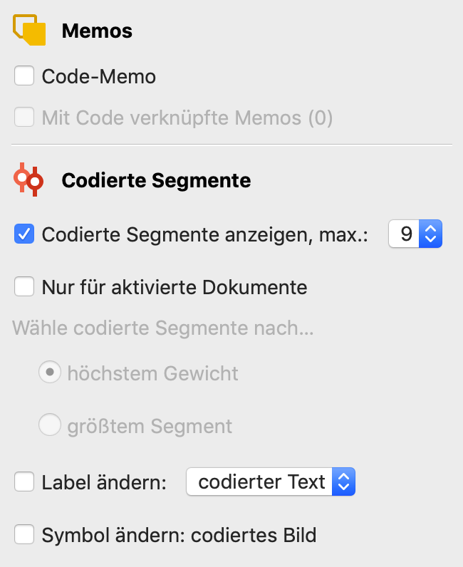 > Ein-Code-Modell (Codierte Segmente) - MAXQDA - MAXQDA