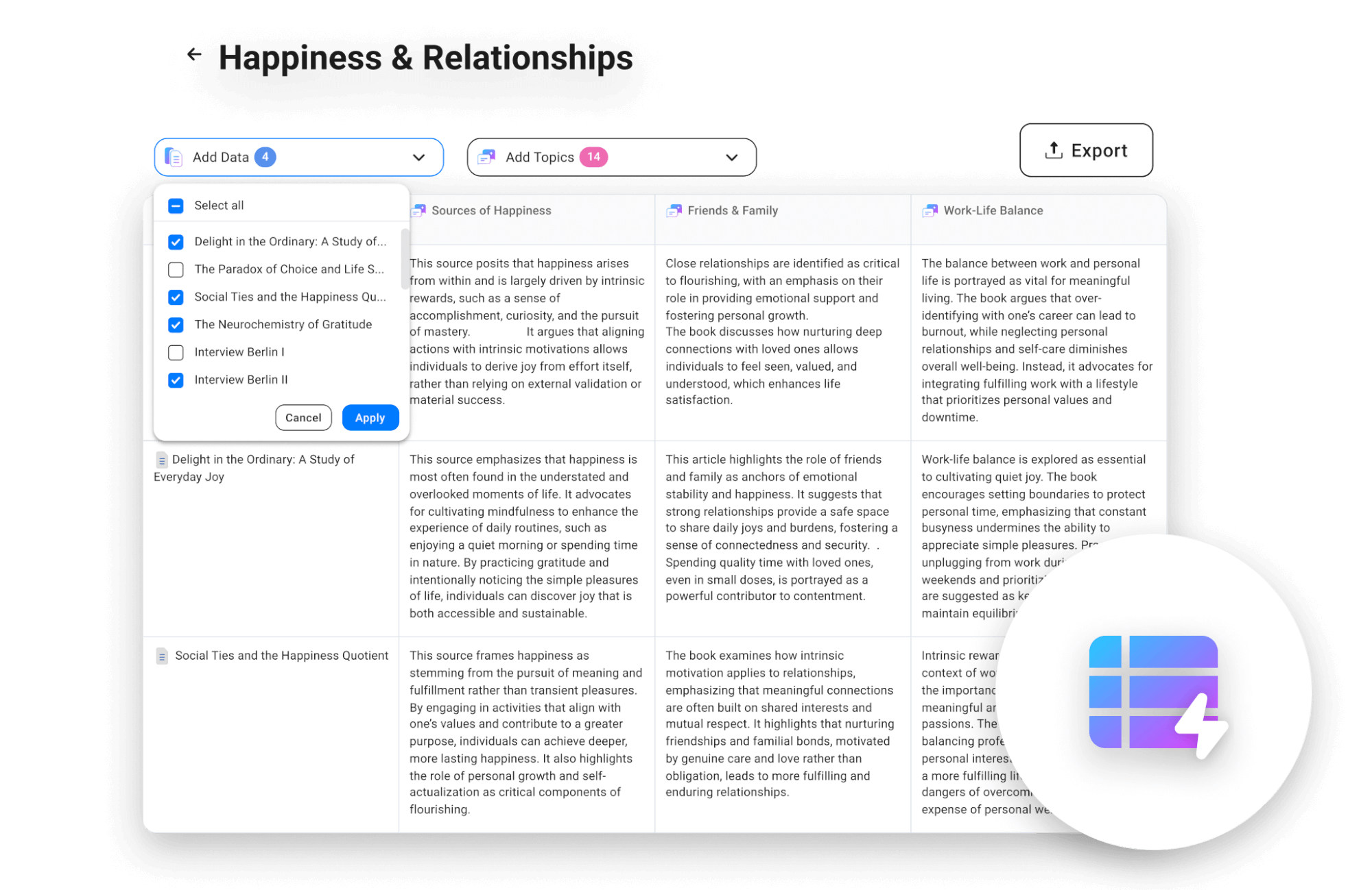 Features - MAXQDA Tailwind