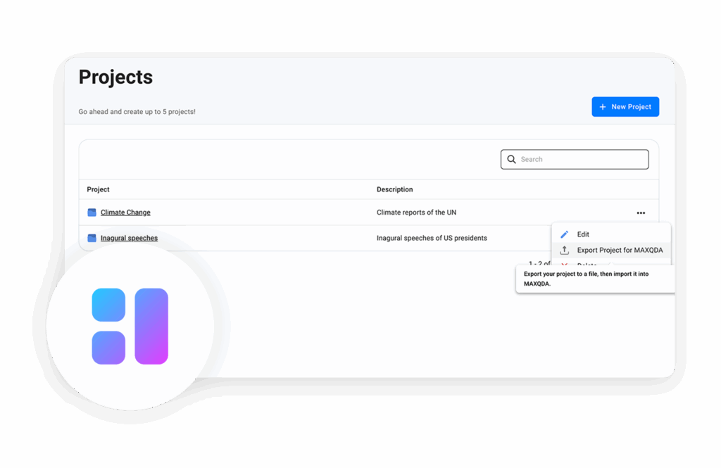 Features - MAXQDA Tailwind