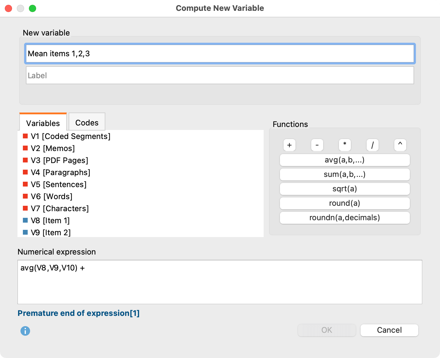 MAXQDA 2022 Online Manual: Transform Data - MAXQDA