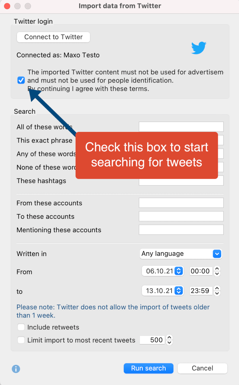 MAXQDA 2022 Online Manual: Twitter Data - MAXQDA