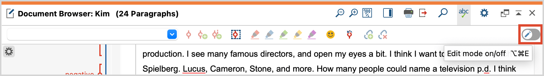 MAXQDA 2022 Online Manual: Edit Text Documents and Tables - MAXQDA