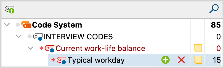 MAXQDA 2022 Online Manual: Smart Coding Tool: Working with Coded Text Segments