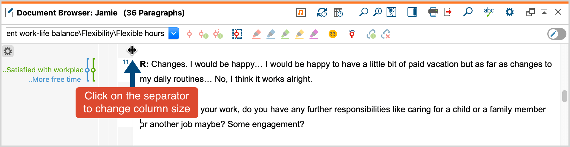 MAXQDA 2022 Online Manual: Display Coded Segments in the Document ...
