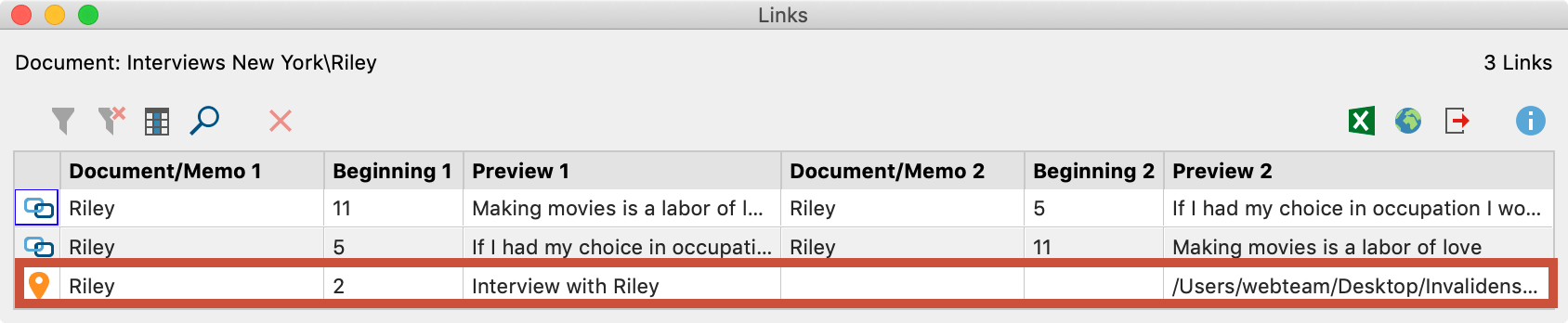 MAXQDA 2022 Online Manual: Geolinks - MAXQDA