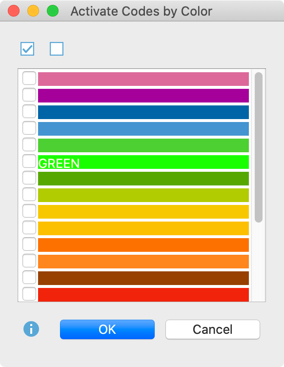 MAXQDA 2022 Online Manual: Activation: The Principle of Segment Retrieval