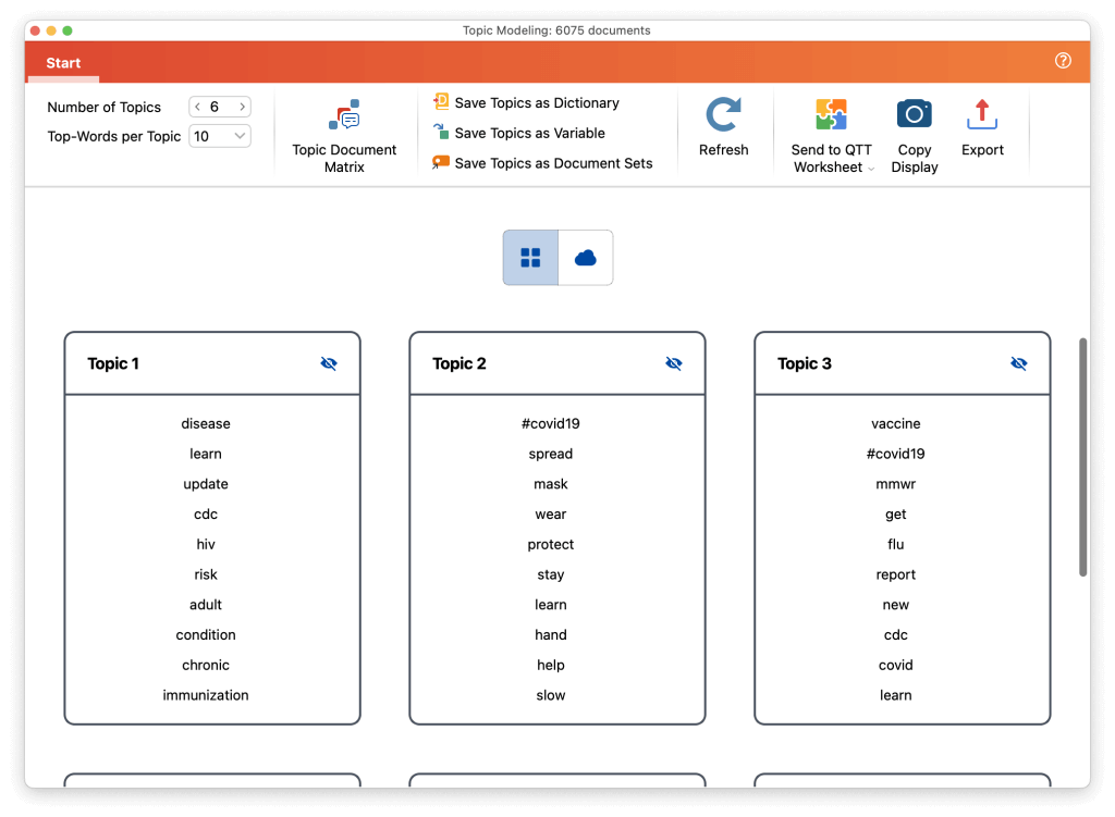 MAXQDA 2022 Online Manual: Topic Modeling - MAXQDA