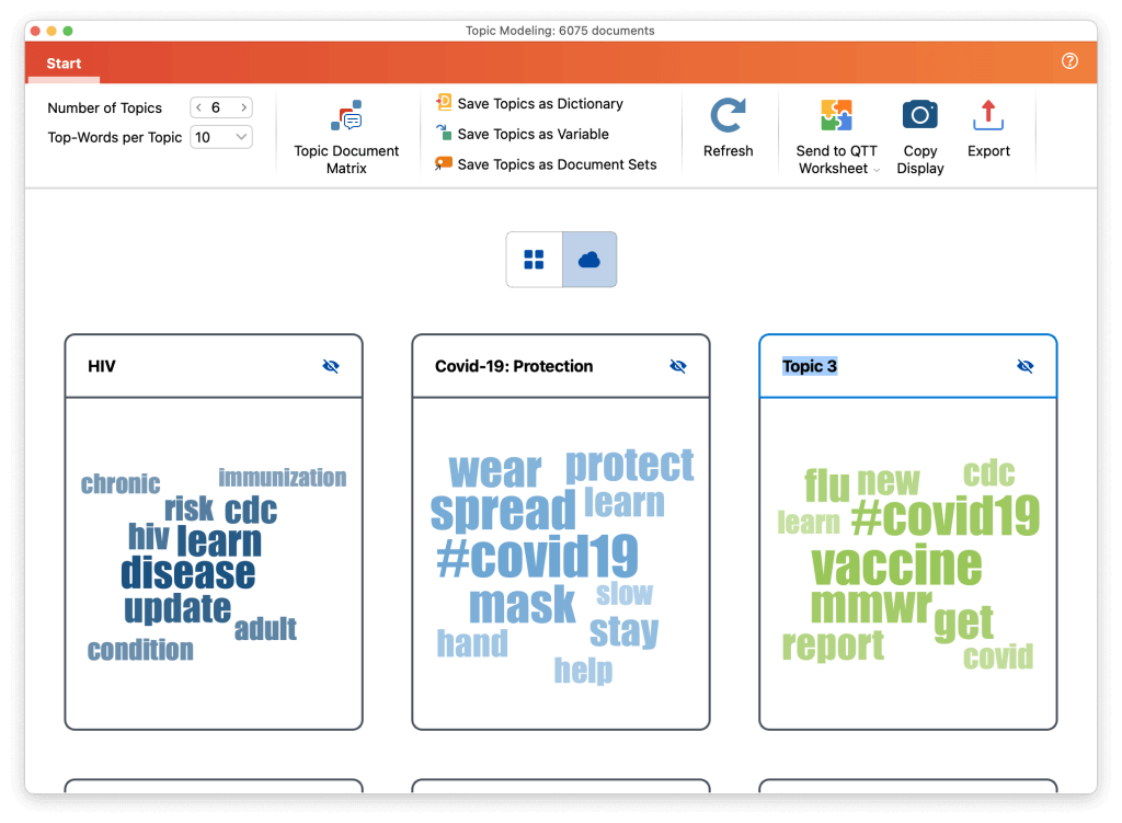 MAXQDA 2022 Online Manual: Topic Modeling - MAXQDA