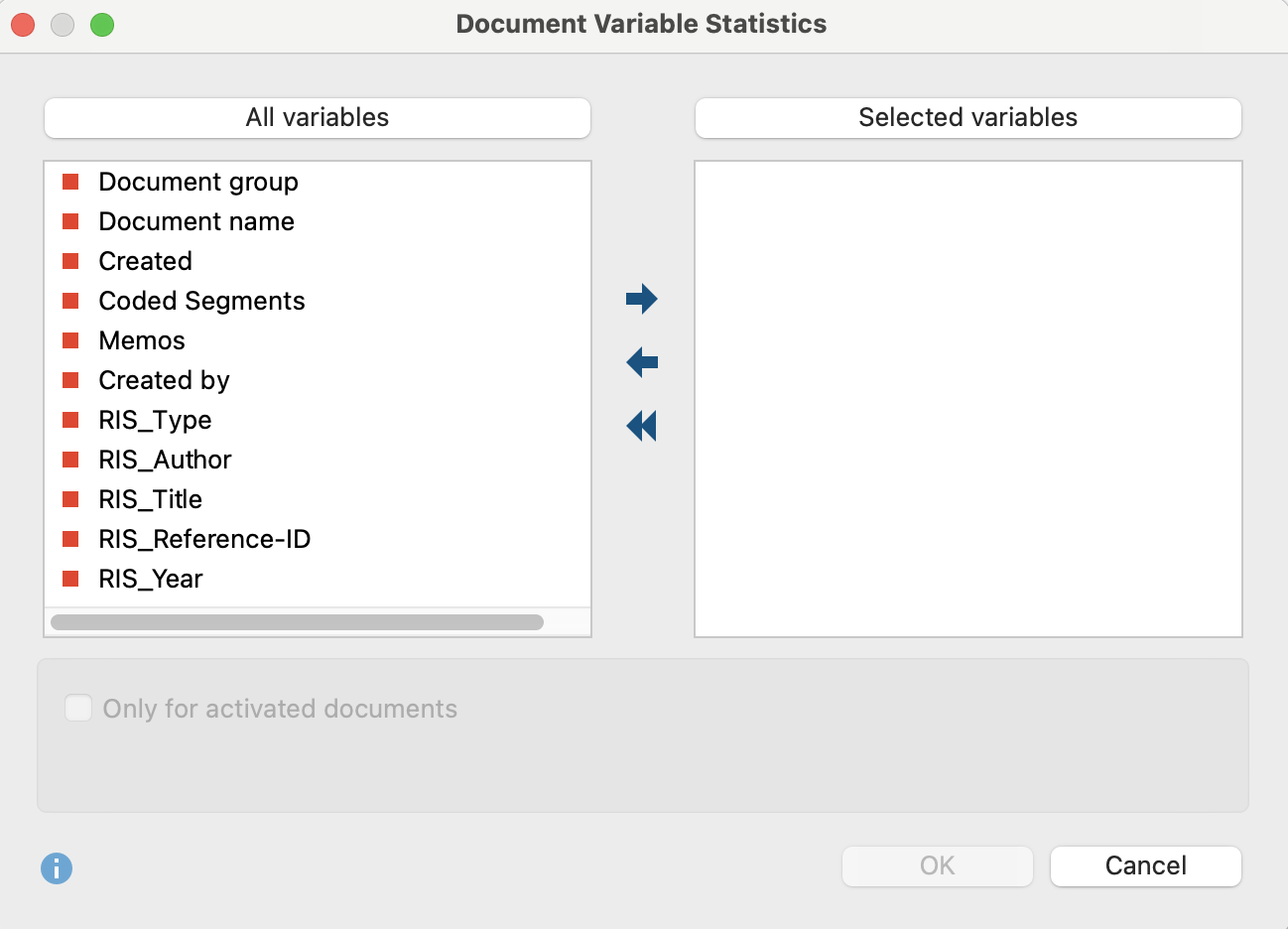 MAXQDA 2022 Online Manual: Frequency Tables and Charts for Variables - MAXQDA
