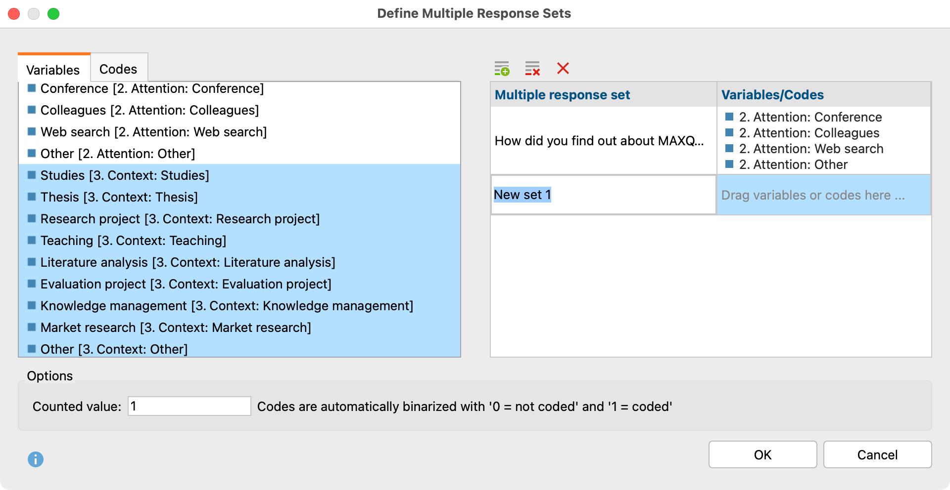 MAXQDA 2022 Online Manual: Analyze Multiple Responses - MAXQDA