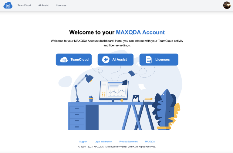MAXQDA 2022 Online Manual: The MAXQDA Account - MAXQDA