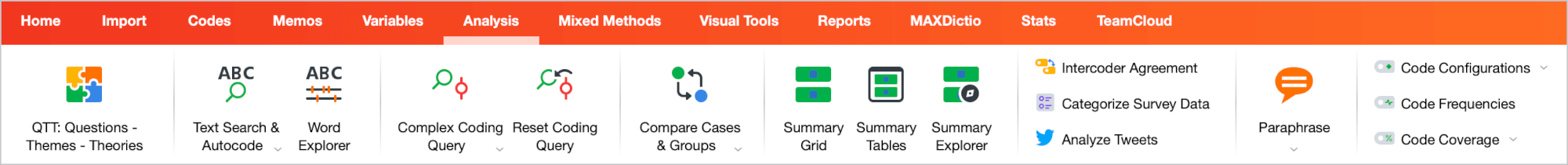 MAXQDA 2022 Online Manual: The Main Menu - MAXQDA