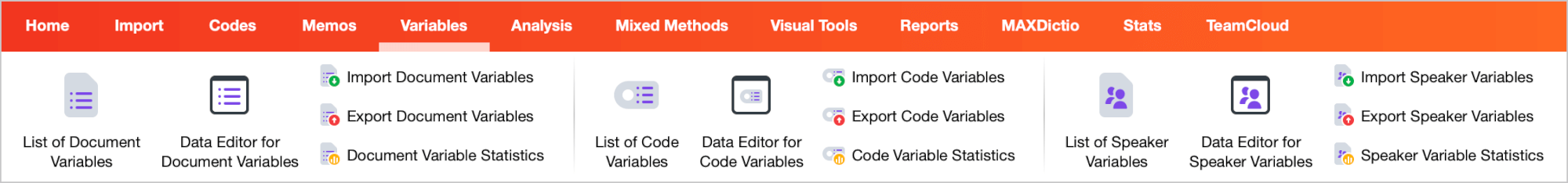 MAXQDA 2022 Online Manual: The Main Menu