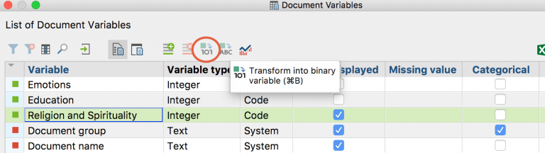 Maxqda document codes - folioloki