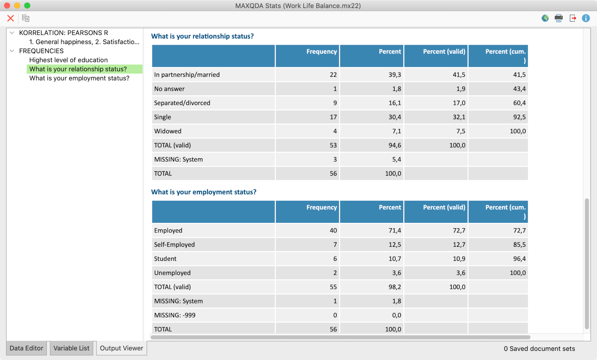MAXQDA 2022 Online Manual: The Output Viewer - MAXQDA