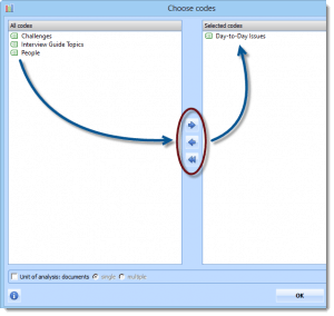 MAXQDA - Tables and code frequency charts